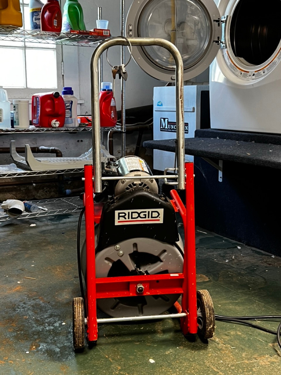 RIDGID Drain Cleaning Drum Machine Kit 120V 1/2" x 75' C-45 IW + 4-Pcs ...