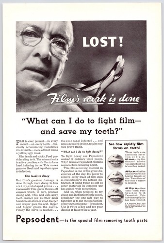 Pepsodent Toothpaste Dentist Pulling Teeth Medical Art 1930s Vintage ...