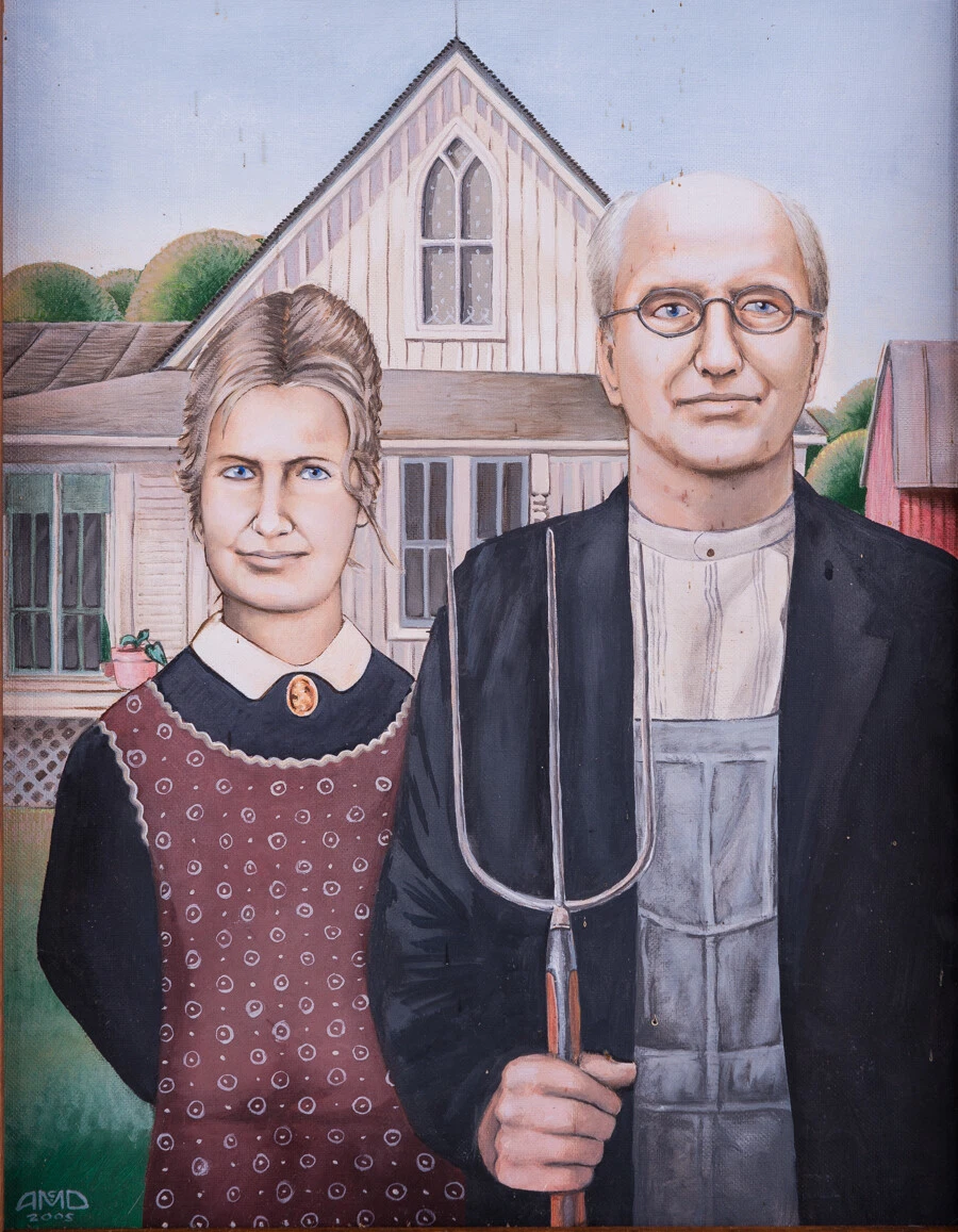 Original American Gothic Painting