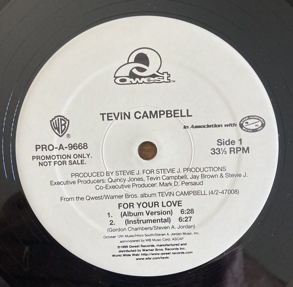 Tevin Campbell | 12" | For your love (Vybe Squad Party Remix, Promo, US ...