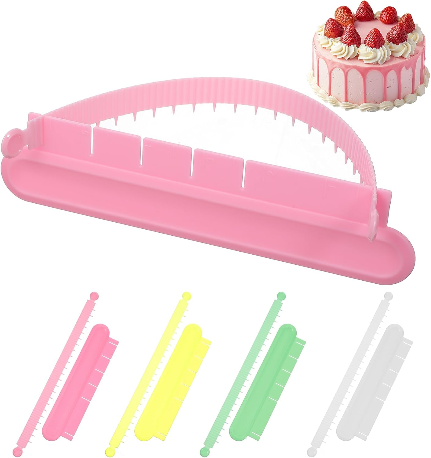 4PCS Cake Arch Guide Tools, Adjustable Cake Arc Ruler Fondant ...