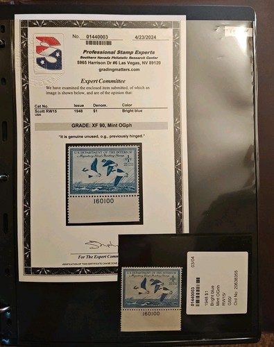 Certified PSE-RW15 - 90 — ( XF) Extra Fine Federal duck stamp | eBay