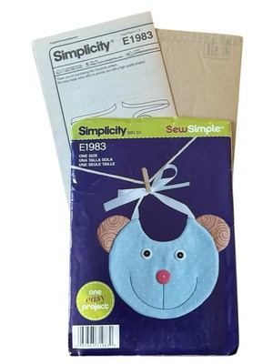 Simplicity E1983 Sewing Pattern Sew Simple Babies Decorated Bib Craft ...