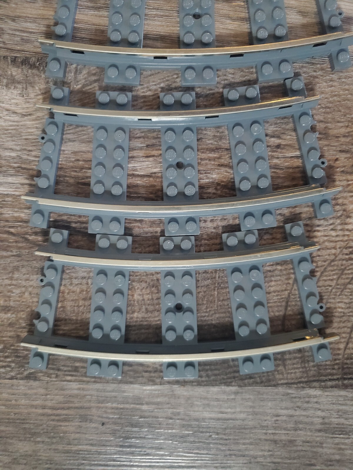 Lego Train Track Pieces Dark Bluish Gray City Railroad 18 Curved + 2 ...