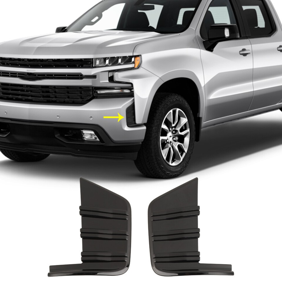 Front Bumper Outer Cover Side Bumper Trim For Chevy Silverado 1500 19 ...