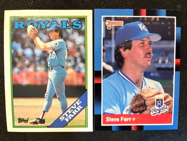 MLB - Steve Farr 1988 Topps & 1988 Donruss Baseball - Royals | eBay