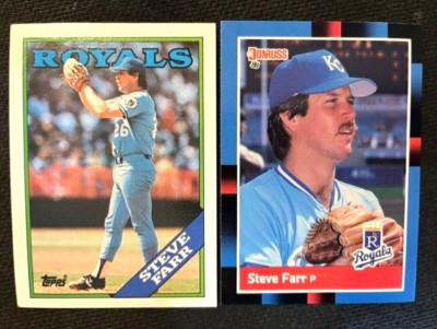 MLB - Steve Farr 1988 Topps & 1988 Donruss Baseball - Royals | eBay
