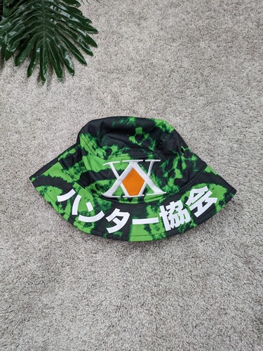 Hunter x Hunter Bucket Hat Mens One Size Green Camo Tie Dye Anime | eBay