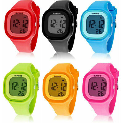 Kids Boys Girls Gift LED Sports Digital Electronic Wrist Watch ...