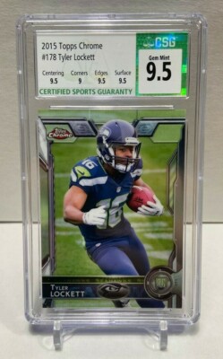 Tyler Lockett Rookie Card Graded CSG 9.5 Gem Mint 2015 Topps Chrome ...