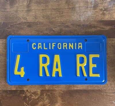 1970’s - 1980's California Vanity Personalized License Plate CA ...