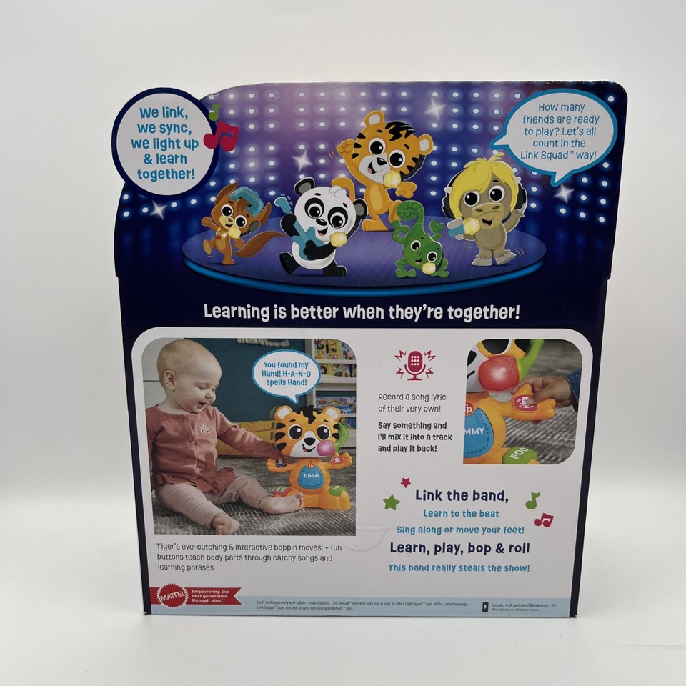 Fisher Price Link Squad Bop Groove Tiger Interactive Learning Toy ...