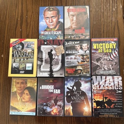Lot of 10 War Movies DVDs Military Action Drama | eBay