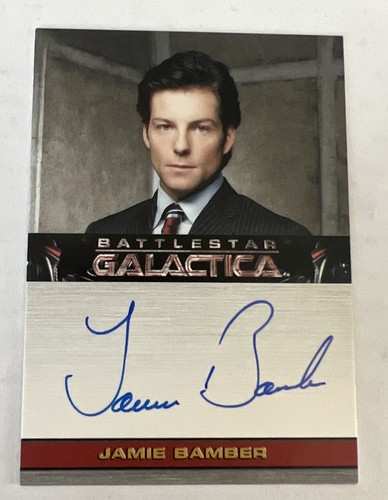 2008 Rittenhouse Battlestar Galactica JAMIE BAMBER as Lee Adama AUTO ...