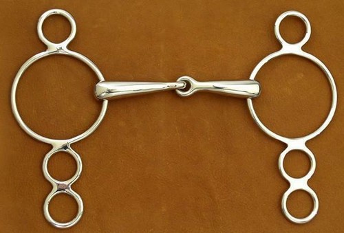 English Saddle Horse Stainless Elevator Jumping Bit 5" mouth attach to ...