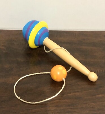 Small Cup Balero Multi-Color Wood Mexican Traditional Toy Blue Yellow ...