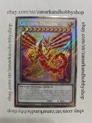 Yugioh Crimson Dragon (card) - RA04-EN061 - Platinum Secret Rare ...
