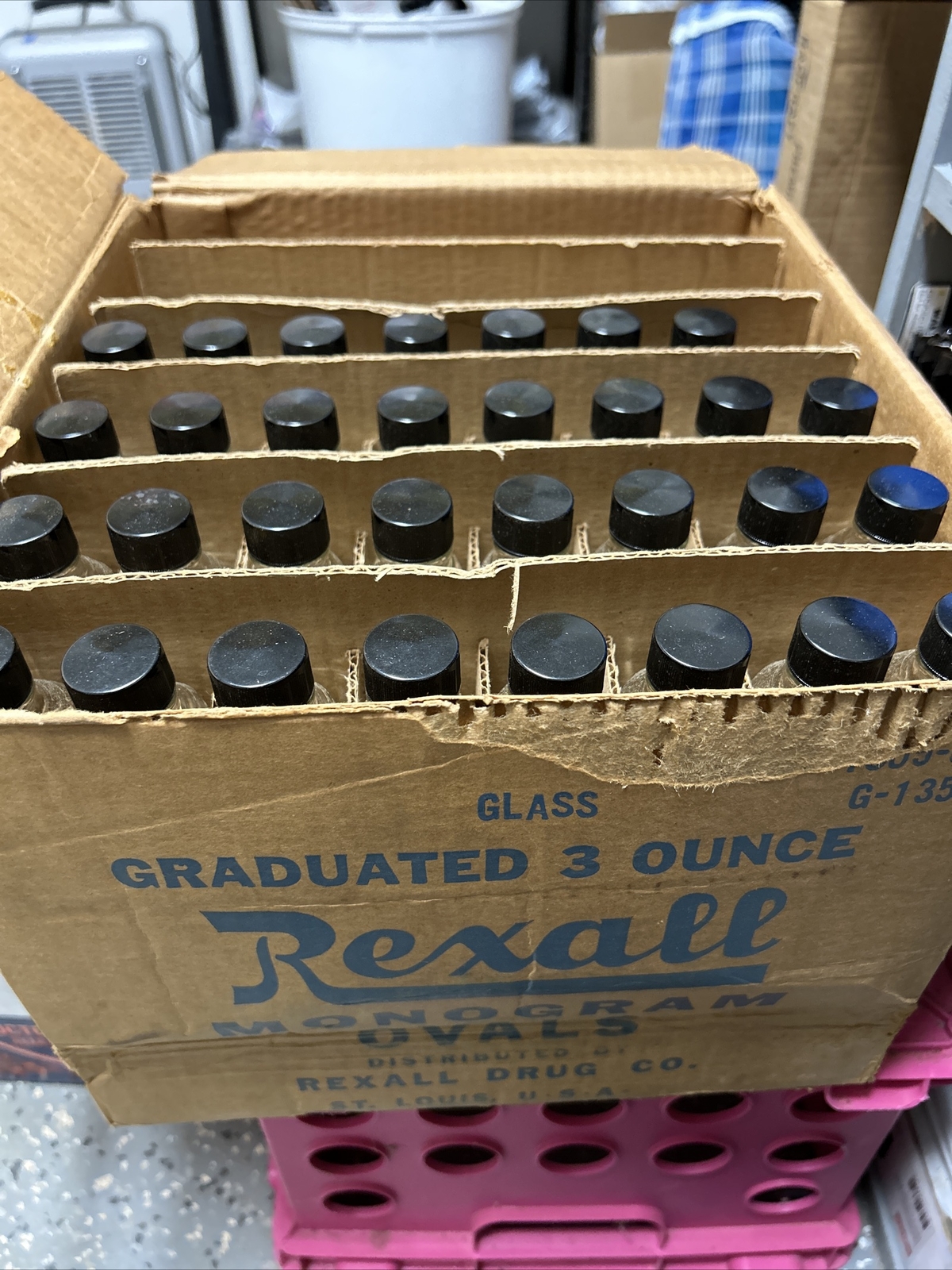 Rexall Pharmacy 3ii Glass Bottle Lot Of 4- 2oz Complete With Screw On ...