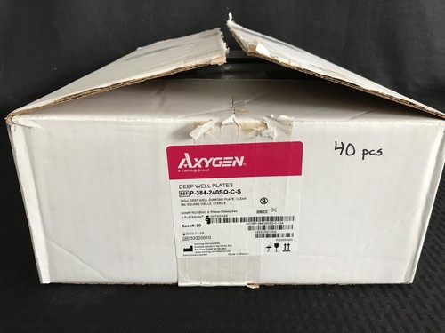 (40) CORNING AXYGEN 240uL 384 Deep Well Clear Diamond Microplates ...