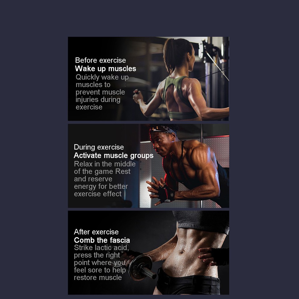 4 Head Muscle Massager Fascia Gun Handheld Electric Deep Tissue Body ...