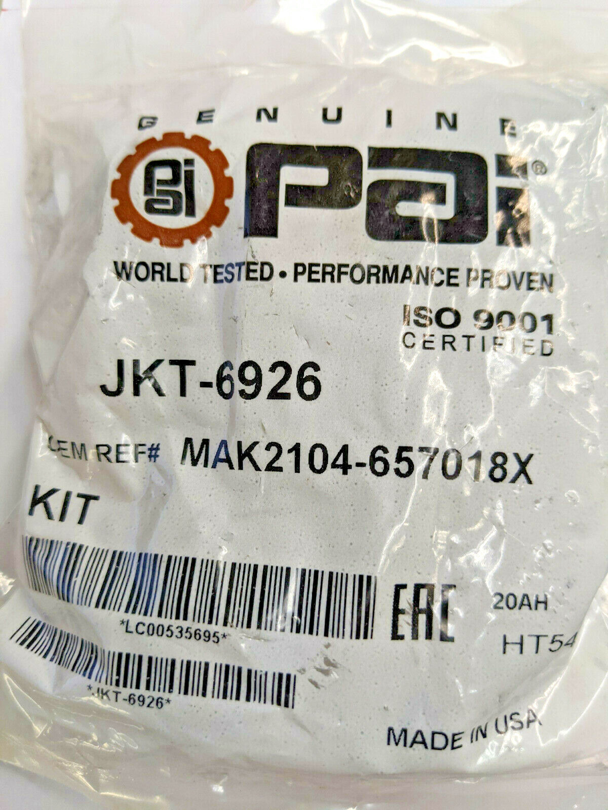 JKT-6926 PAI STRAP KIT SS 1118651 85132551 2104-657018X 6.5-70-18X ...