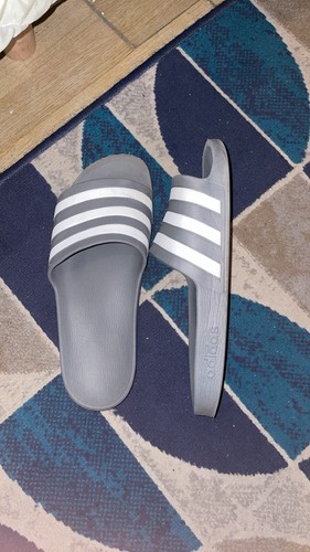 Adidas sliders size 11 Grey | eBay UK