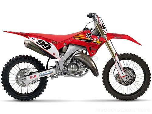 GRAPHICS DECALS FULL KIT FOR CR125 CR250 02-07 POLISPORT RESTYLE KITS ...