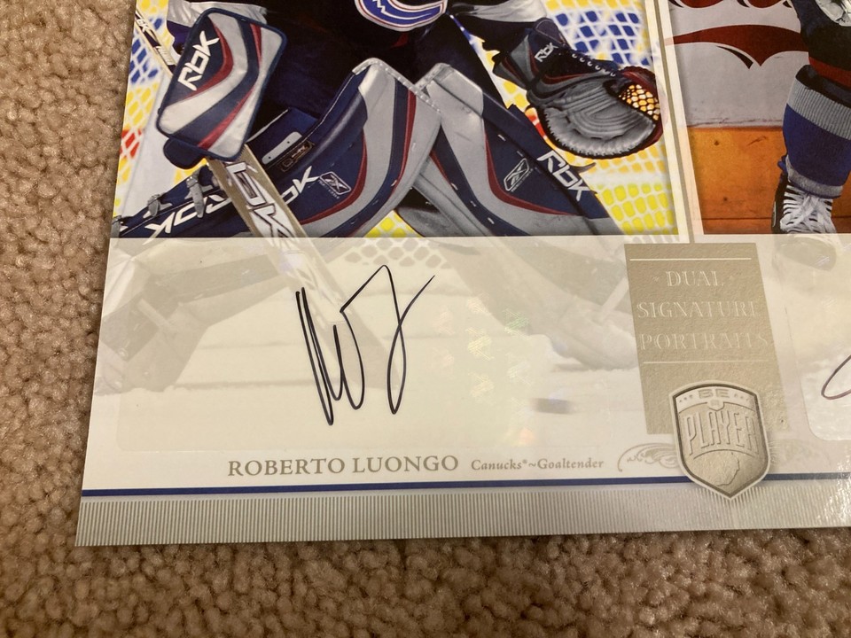 Roberto Luongo Markus Naslund 2006/07 UD BAP Dual Signature Portraits ...