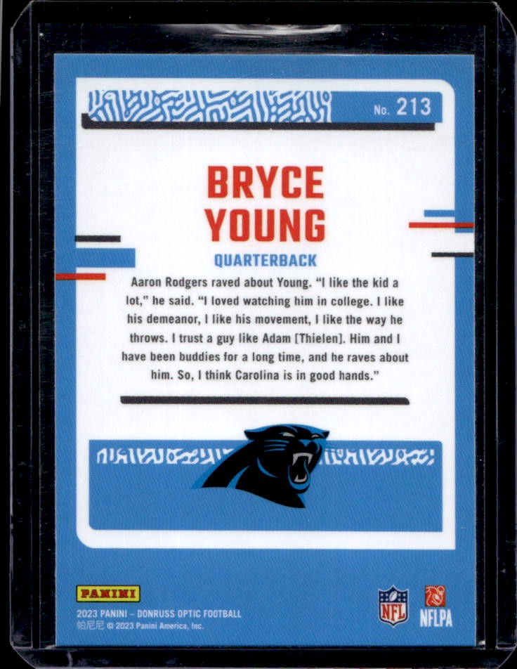 2023 Donruss Optic Bryce Young RC Rated Rookie #213 Panthers | eBay