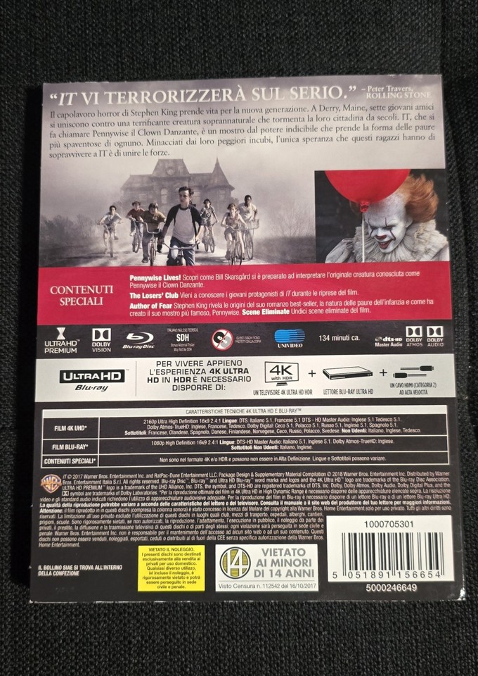 Stephen King - ES Kapitel 1- 4K Ultra HD + Blu-ray -Limited Slipcover ...