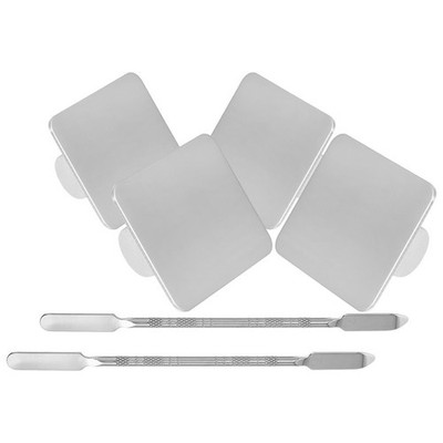 Makeup Plate for Foundation Stainless Steel Palette Eyeshadow Mixing ...