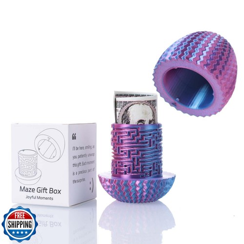 Egg-Shaped Maze Gift Box - Money Box for Cash Gifts, Puzzle Box for ...
