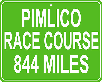Preakness Pimlico Race Course in Baltimore, MD custom mileage sign your ...