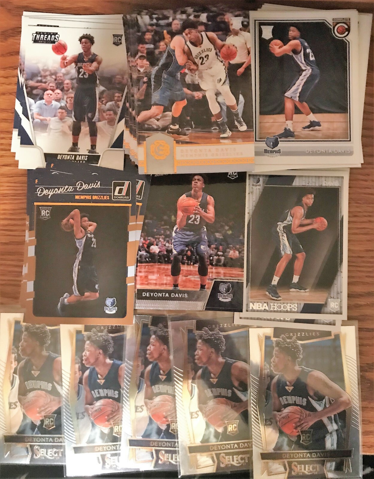 DEYONTA DAVIS 2016-17 ROOKIE INVESTMENT / RESALE LOT (120 TOTAL)(7 ...