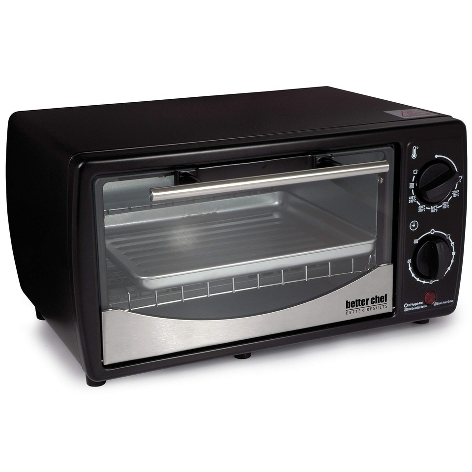 Basic Toaster Oven | 4-Slice | 60-Minute Timer | Slide Out Rack | Bake ...
