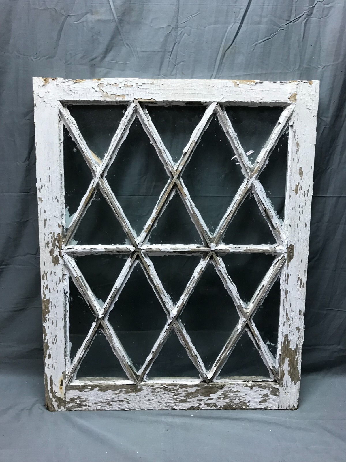 Antique Diamond Mission 20 Lite 24x30 Shabby White Window Sash Chic VTG ...