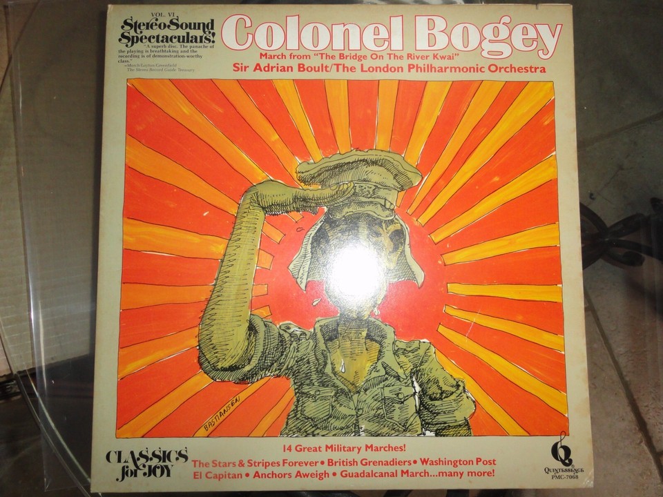 VINYL RECORD LP M COLONEL BOGEY #1 14 GREAT MILITARY MARCHES PMC-7068 ...