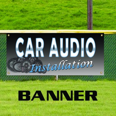 Car Audio Installation Vinyl Banner Sign Stereo Speakers Auto Repair ...