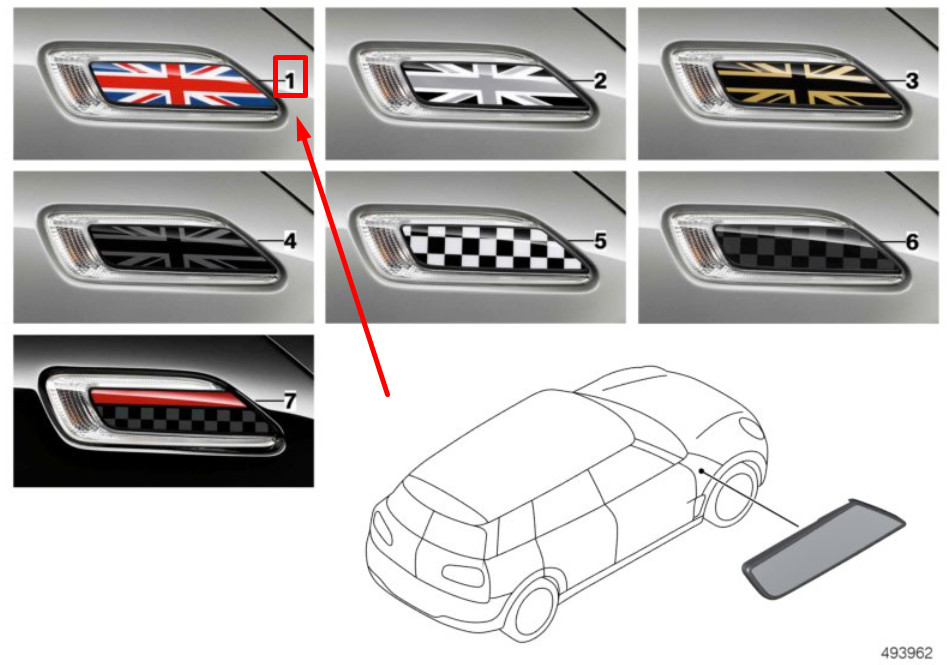 NEW MINI CLUBMAN F54 TRIM SET W/PAD 2365733 51132365733 ORIGINAL NO ...