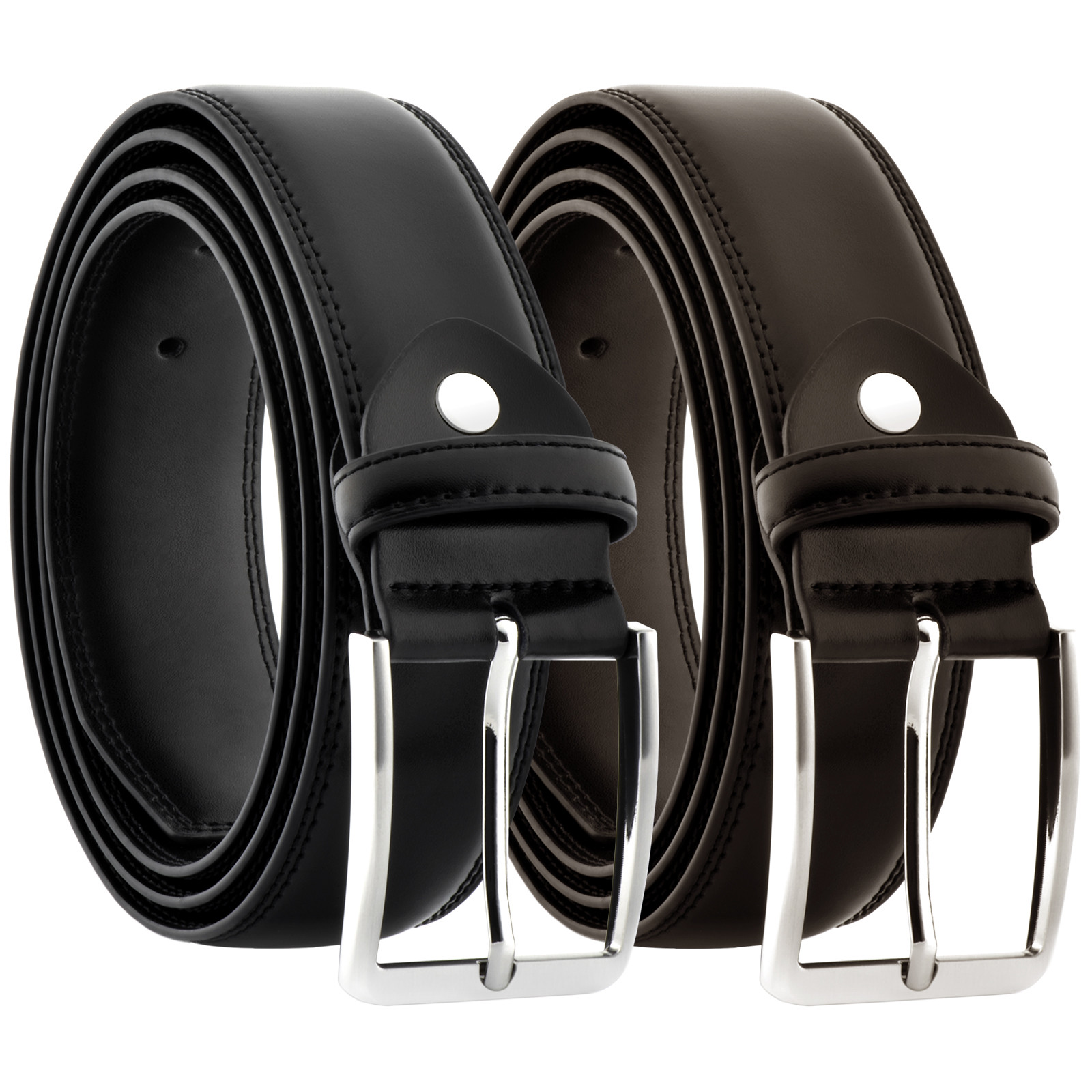 Men’s Big Tall Leather Belts Black Brown Dress Jeans 2XL 3XL 4XL 5XL ...