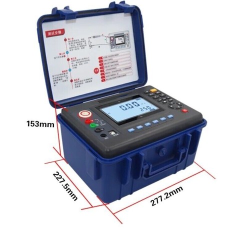 Megohmmeter High Voltage Insulation Resistance Instrument With Range ...