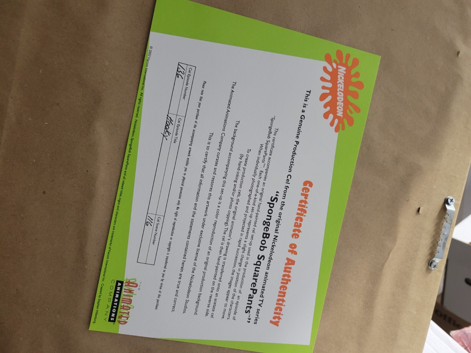 HOLY GRAIL OF ANIMATION CELLS! Spongebob season 1 episode 20 Hooky Day ...