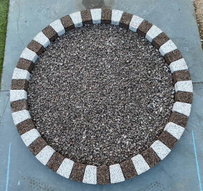 120 cm fire pit surround garden circle slab border edging path lawn ...