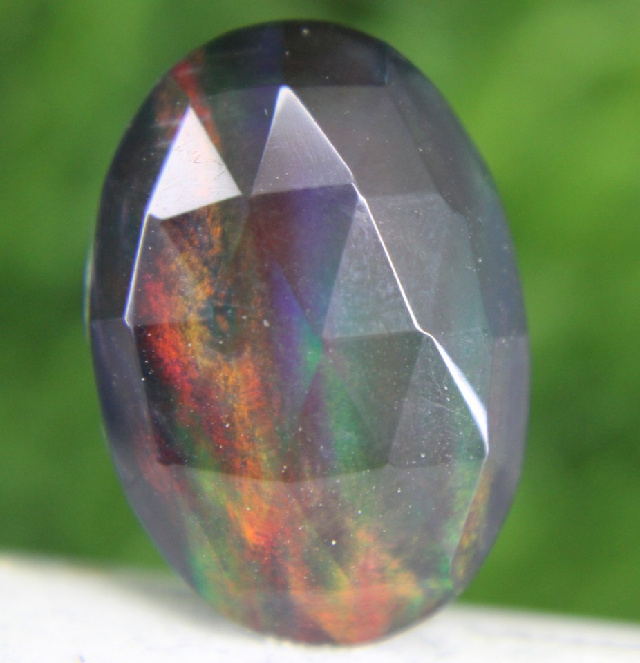 9.30 Ct Oval Cut Fire Opal Triplet Multi Color Loose Gemstones Certifed ...