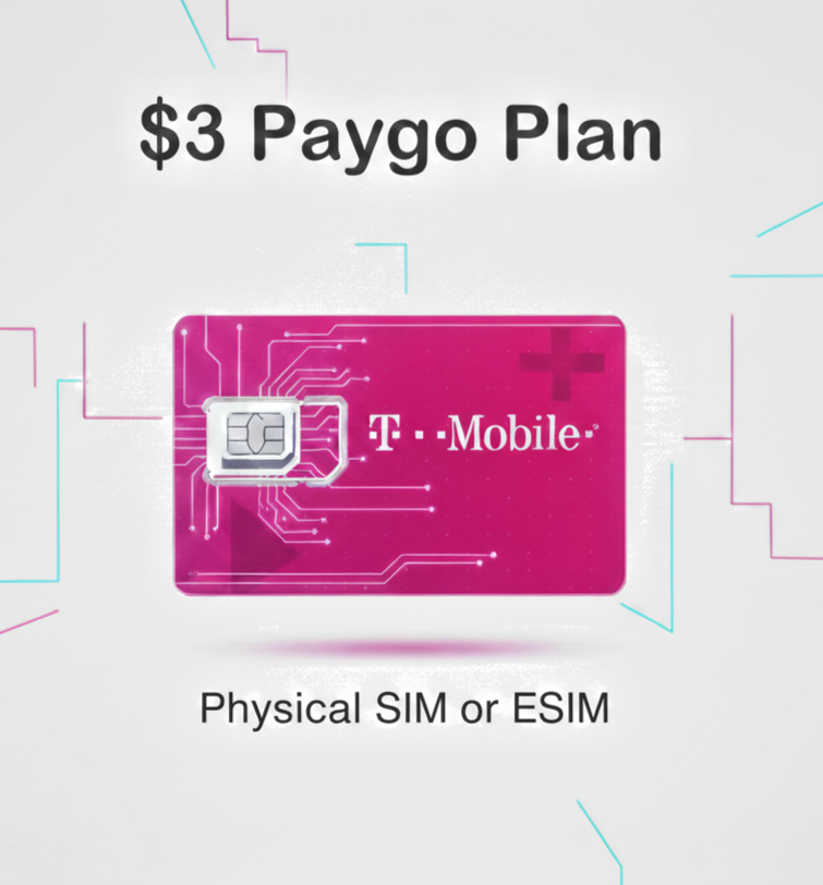 T-Mobile PayGo | $3/mo. Pay As You Go Plan with Talk Text | eBay