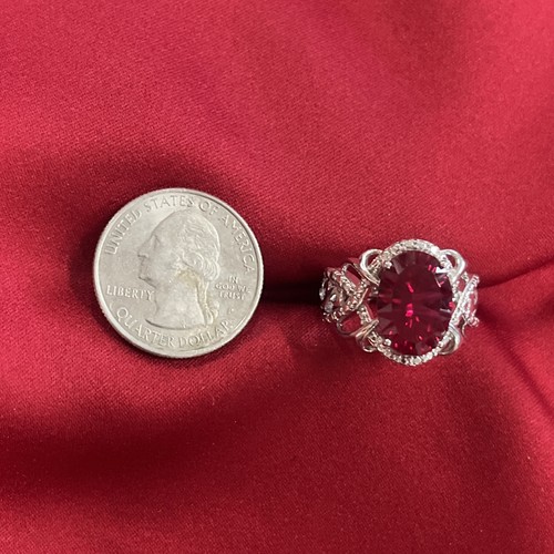 Sterling Silver 925 Ring Red Gemstone BBJ Size 8 | eBay
