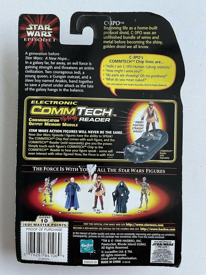 Star Wars episode 1 "C-3PO" Comm Tech Action Figure ~ (B17) | eBay