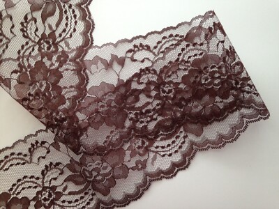 Brown Scalloped Edge Lace Trim, 4 Inches Wide, 5 YARDS | eBay