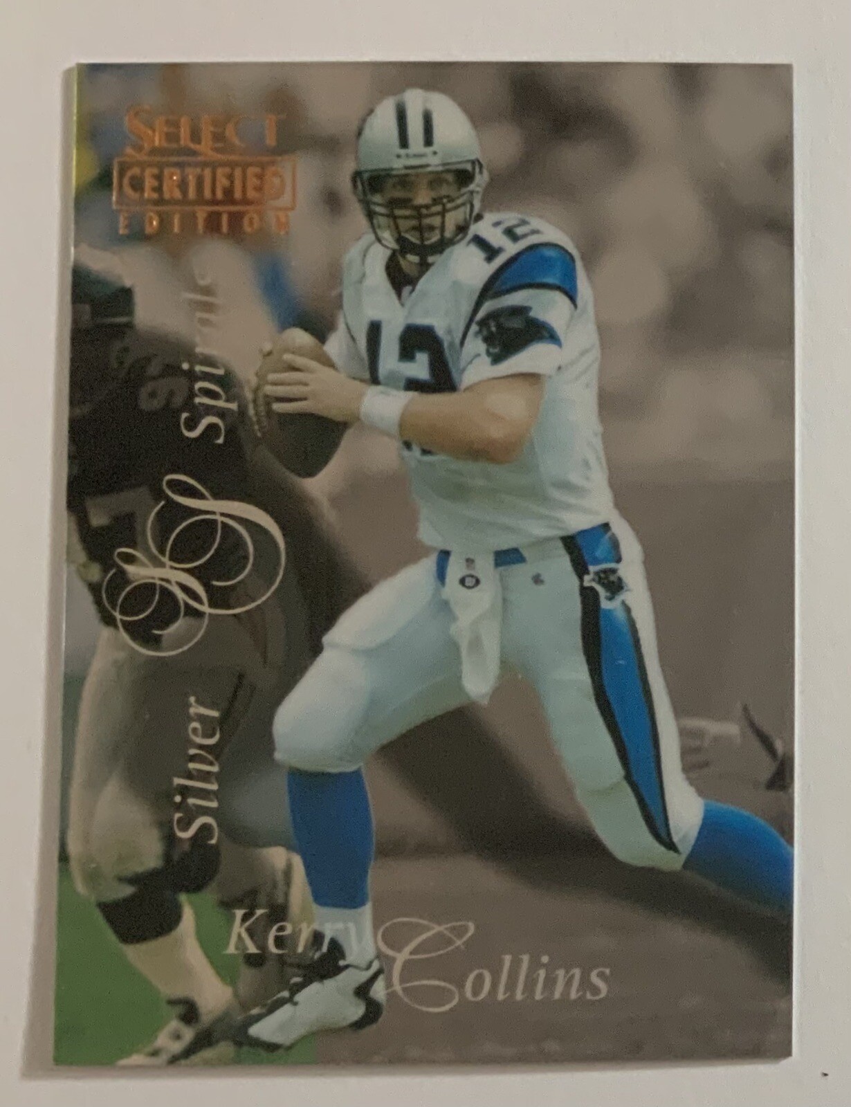 1996 SELECT CERTIFIED EDITION KERRY COLLINS FOOTBALL CARD # 120 SILVER ...
