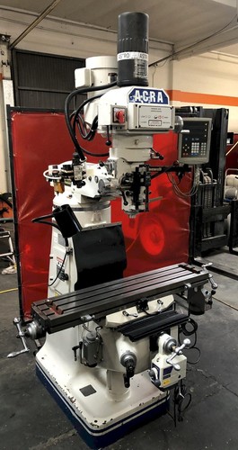 Acra AM-2VAC Vertical Knee Mill, B Vari Speed, Newell DRO, Quill DRO, X ...